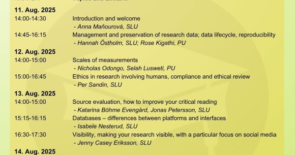 ADVALUE online pilot training: Essential skills in scientific research ...